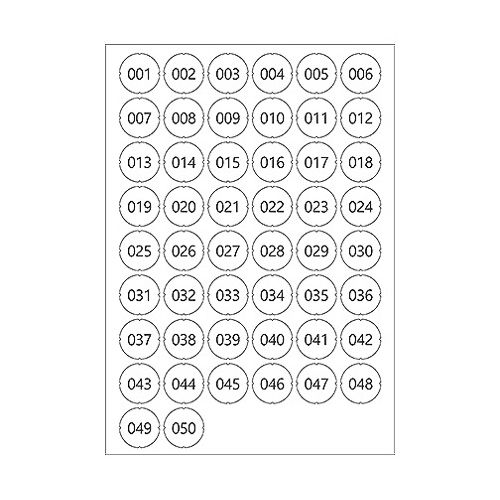 GL7p Number Sticker white | Gantner products